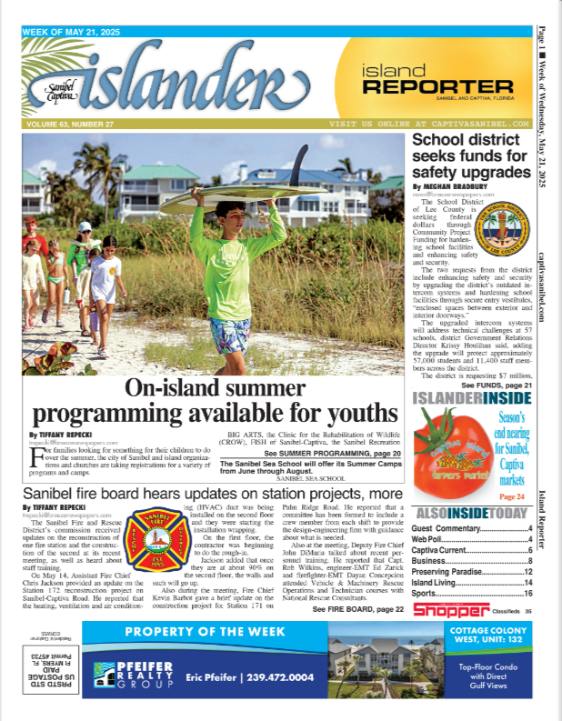 Islander-Reporter (5/21) - SANIBEL-CAPTIVA - Island Reporter, Islander and Current